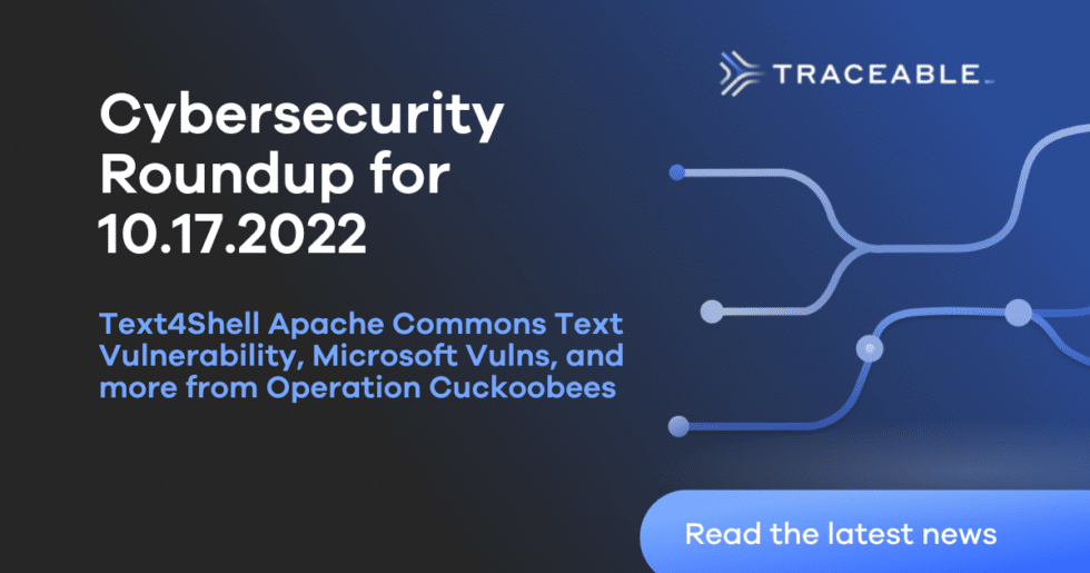 Cybersecurity Roundup For 101722 Traceable Api Security 3955